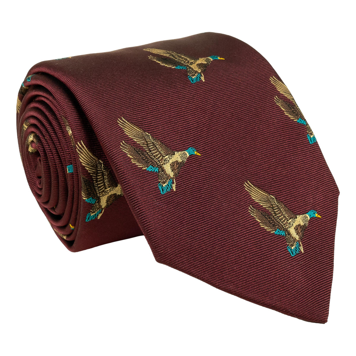 Flying Mallard Woven Silk Tie – The Andover Shop