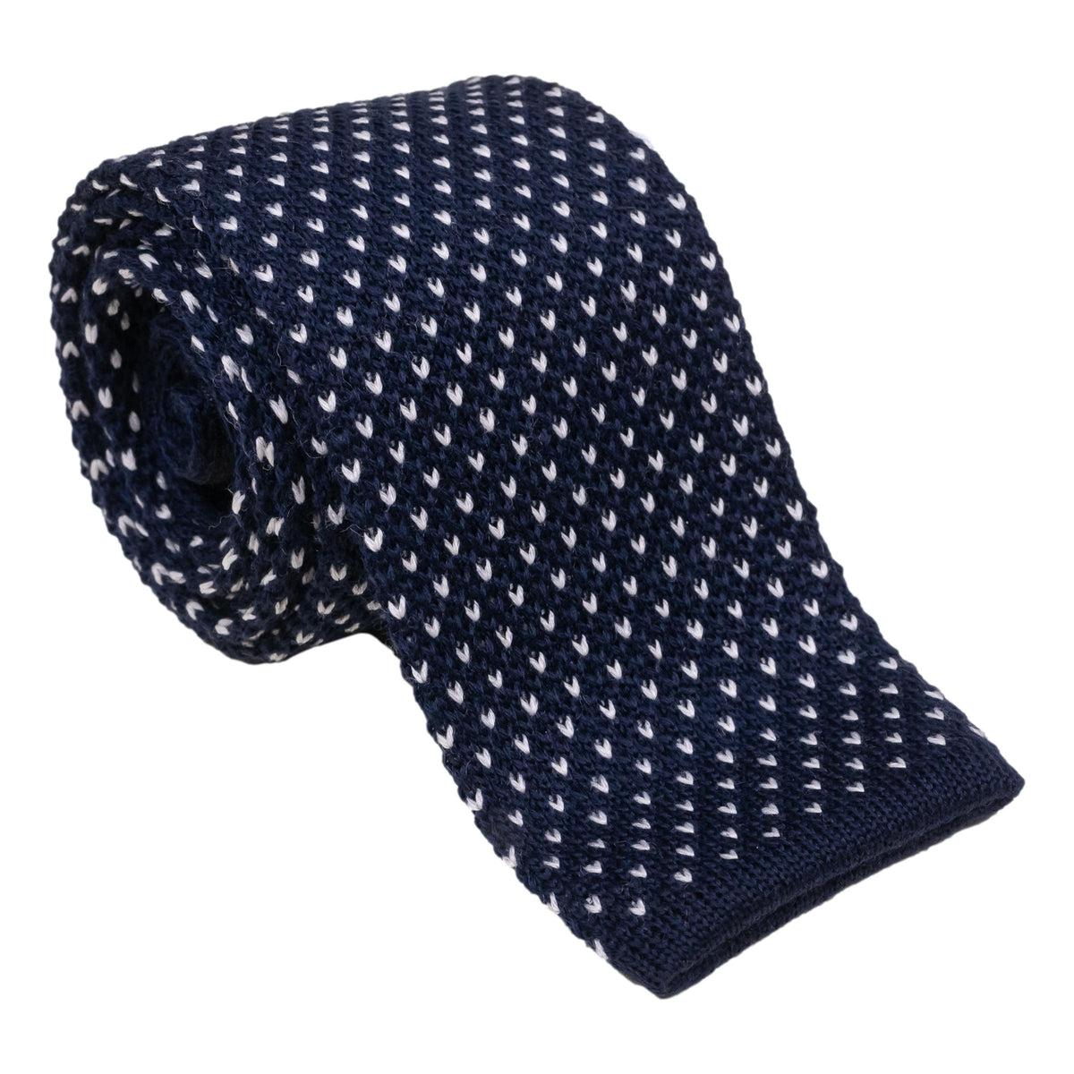 Small Dotted Wool Knit Tie – The Andover Shop