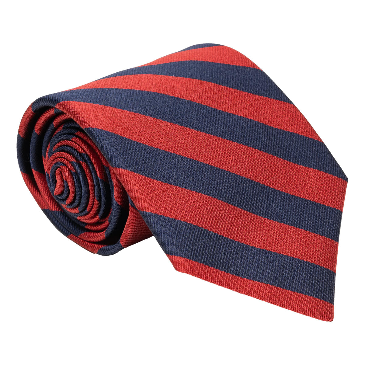 Navy and Scarlet Bar Stripe Silk Tie – The Andover Shop