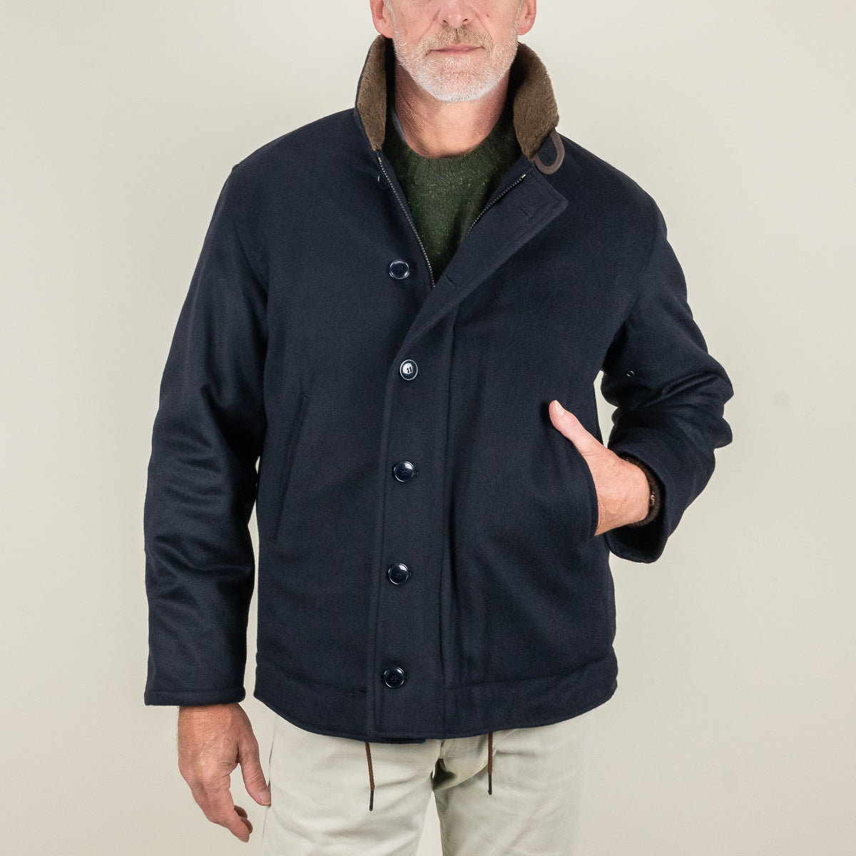 Chrysalis Navy Loden Wool Deck Jacket – The Andover Shop