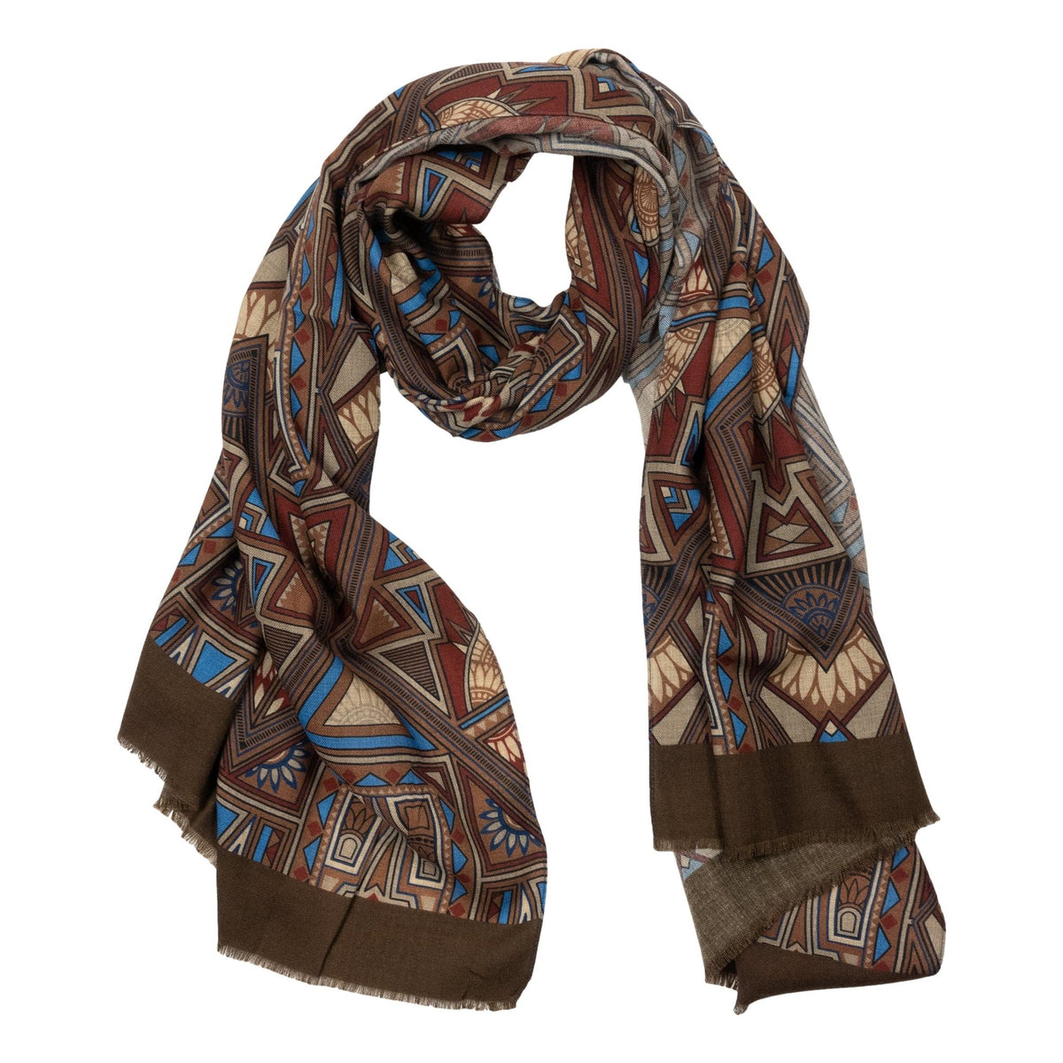 Mosaic Patterned Wool Scarf – The Andover Shop