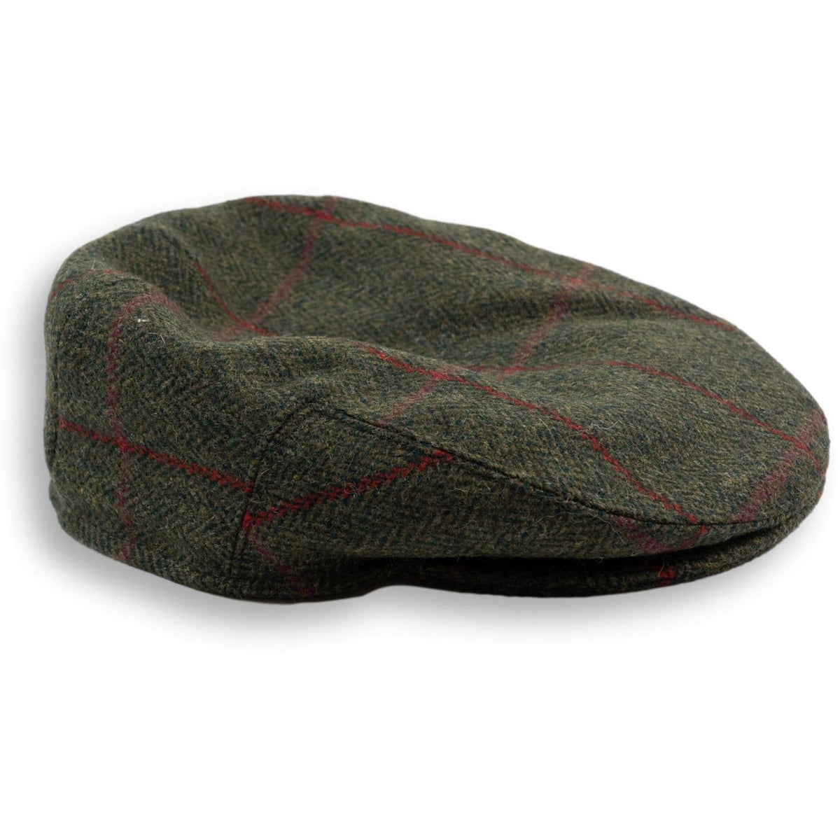 Brown and Green Herringbone with Red Windowpane Wool Cap – The Andover Shop