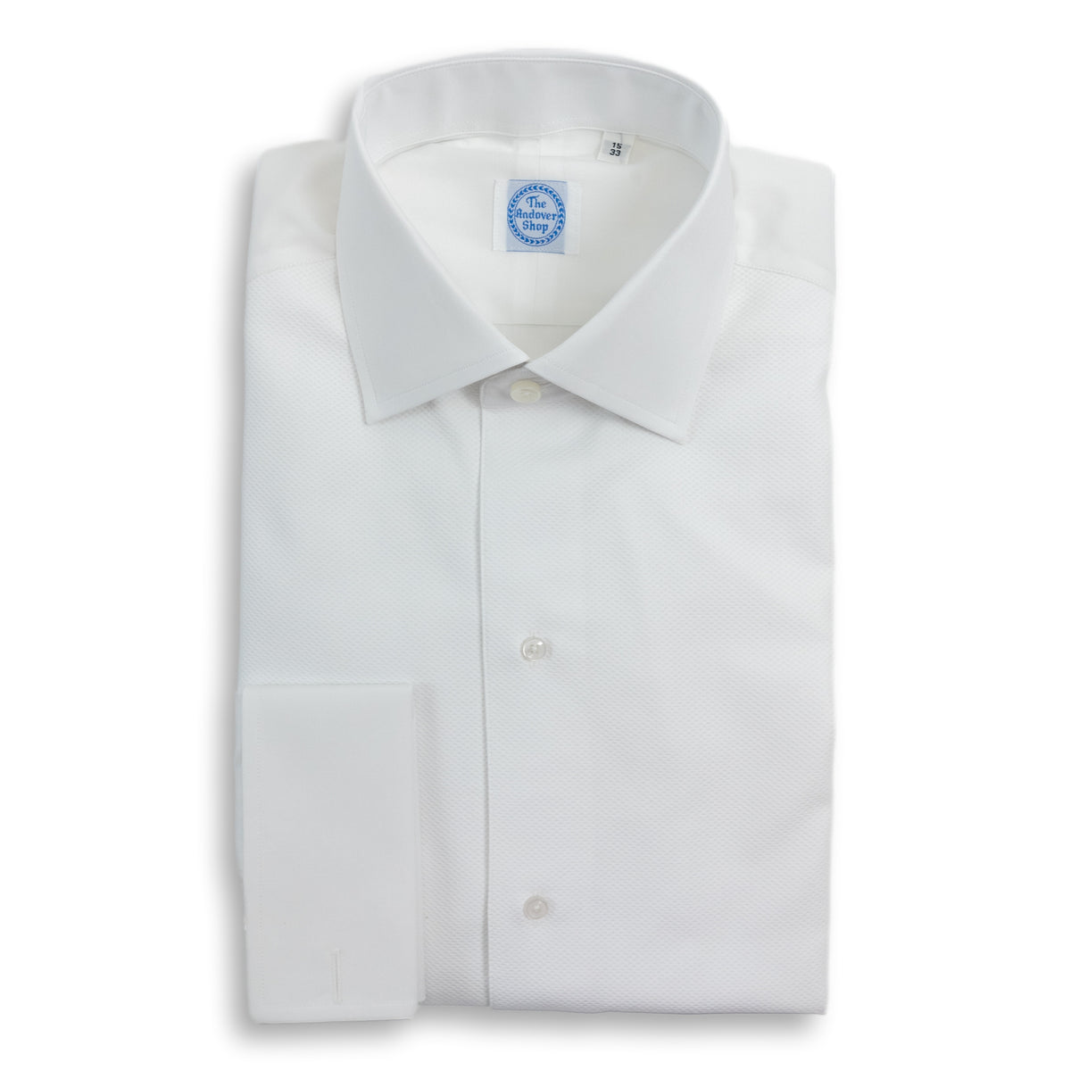 White Pique Bib Spread Collar Tuxedo Shirt – The Andover Shop