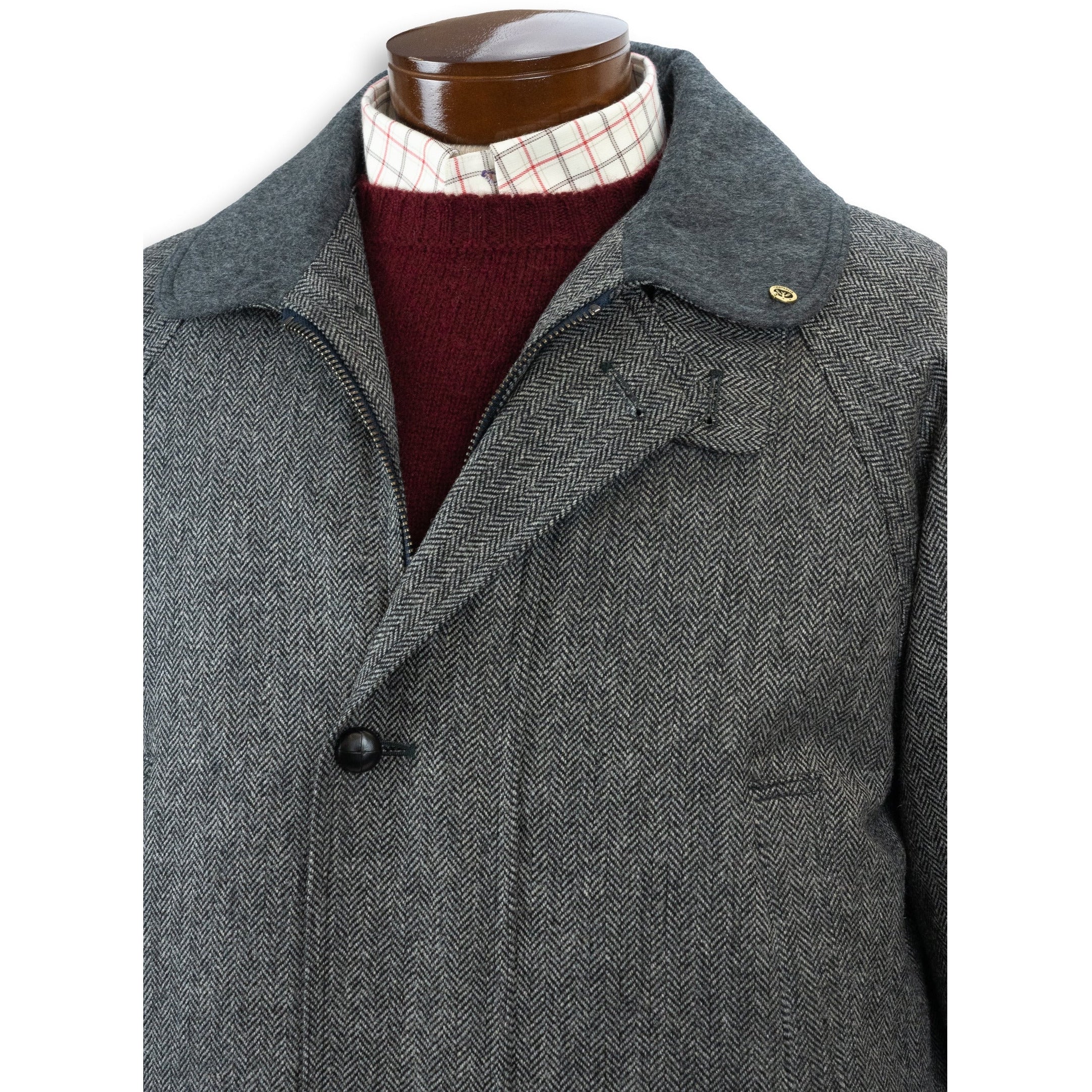 Chrysalis Chiltern Grey Herringbone Tweed Field Coat – The Andover Shop