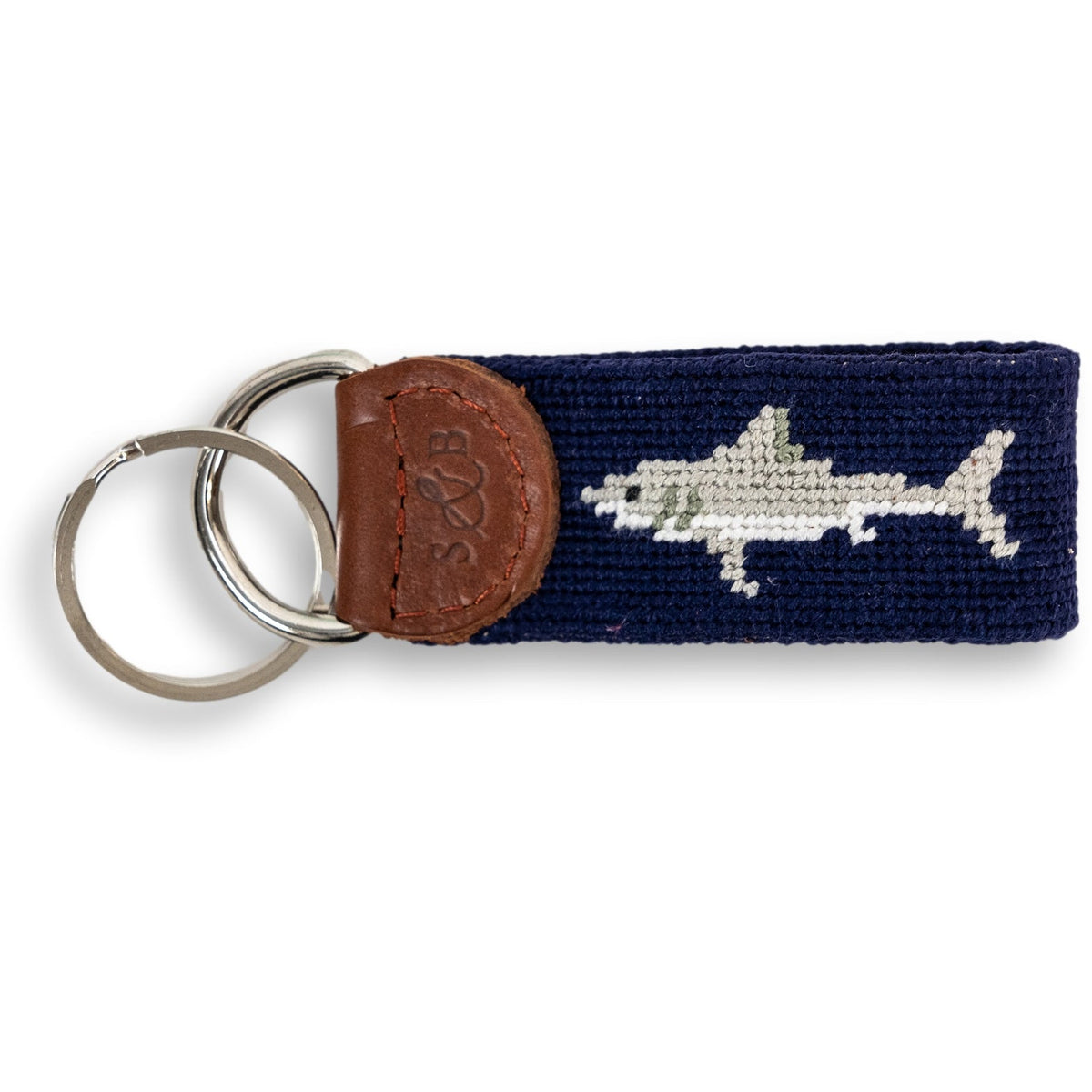 Great White Shark Needlepoint Key Fob – The Andover Shop
