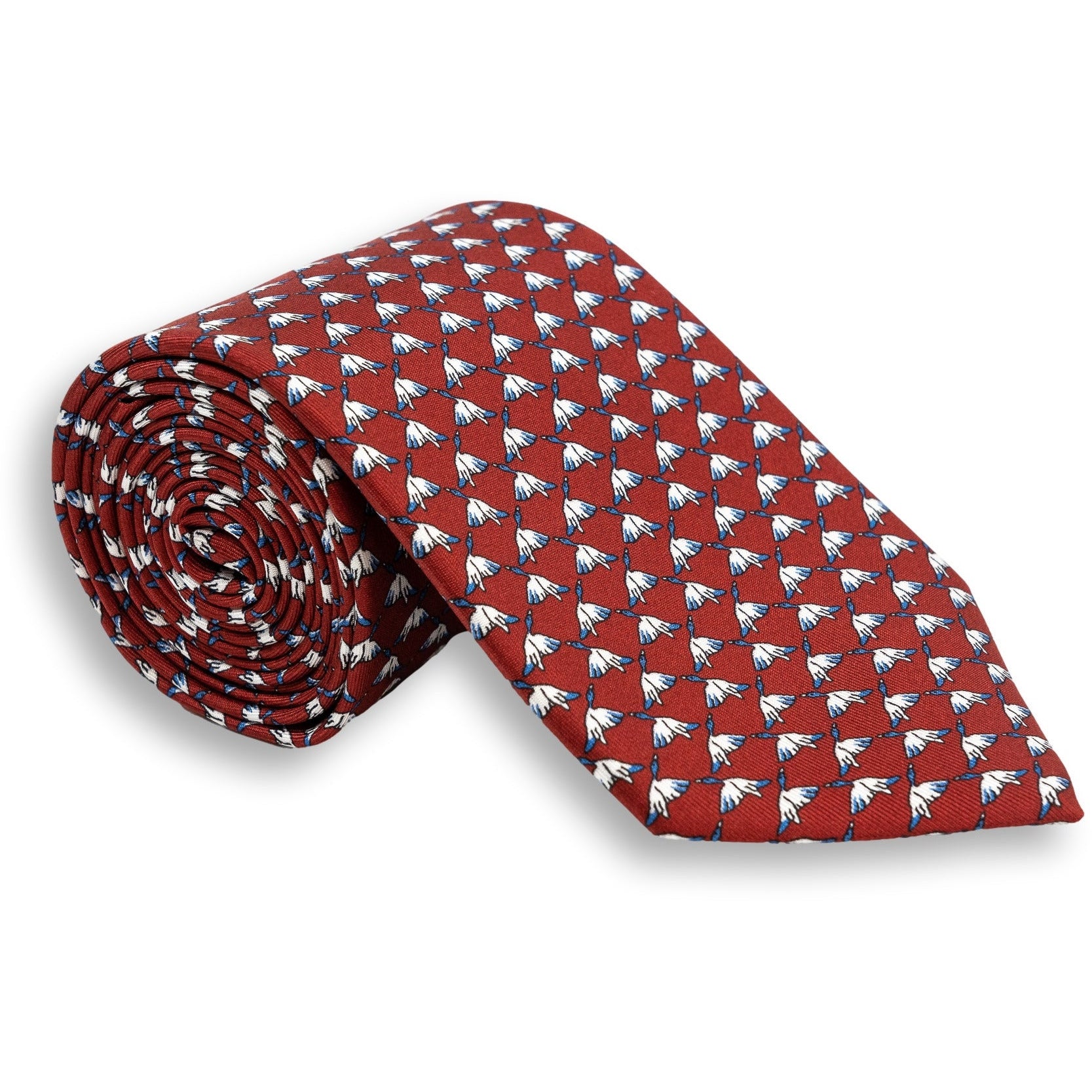 Flying Duck Pattern Silk Print Tie – The Andover Shop