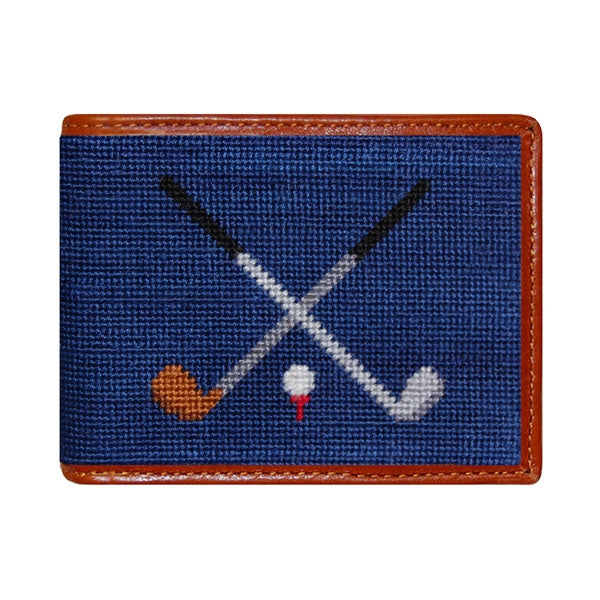 Crossed Golf Clubs Needlepoint Bi-Fold Wallet – The Andover Shop